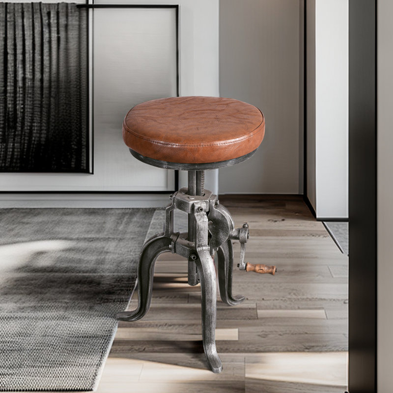 Williston Forge Jennay Swivel Adjustable Height Stool Wayfair